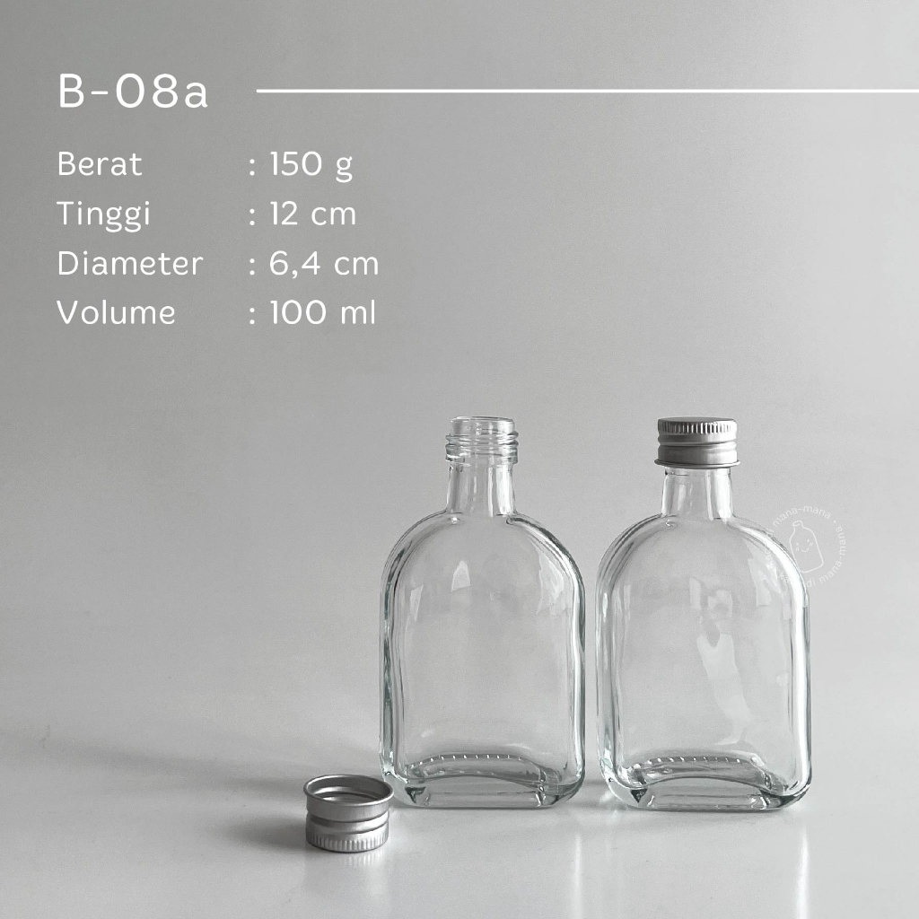 Jual Botol kaca Oval leher tinggi glass bottle - botol juice kopi ...