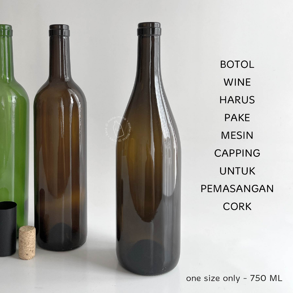 Jual Botol kaca wine TRIANGLE wooden cork + sleeves - BOTOL BARU - Wine ...