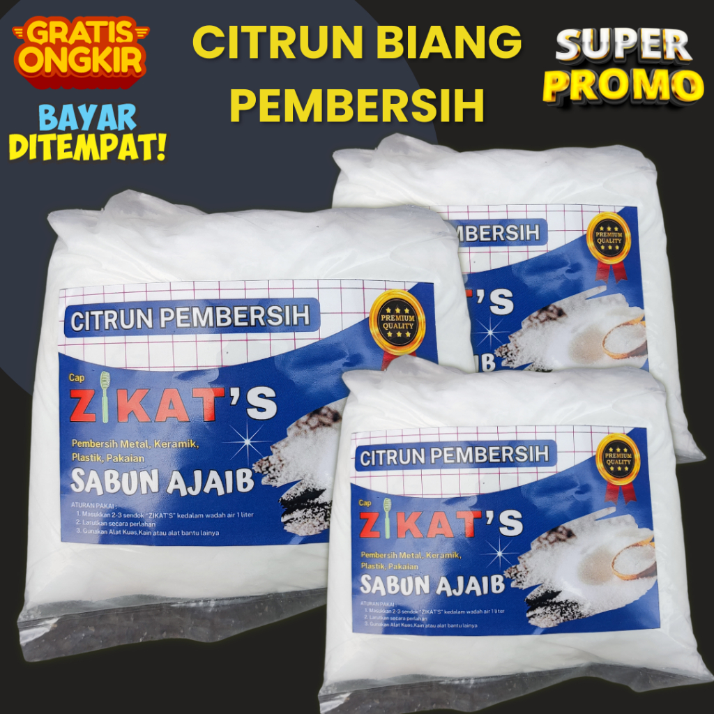 Jual Citrun Pembersih Serbaguna 500g - Biang Sitrun Pembersih | Shopee ...
