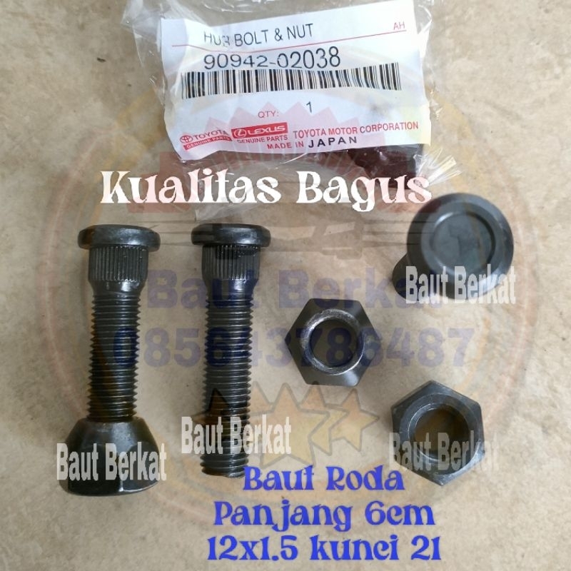 Jual baut mur roda panjang pajero kijang innova avanza hilux yaris vios ...