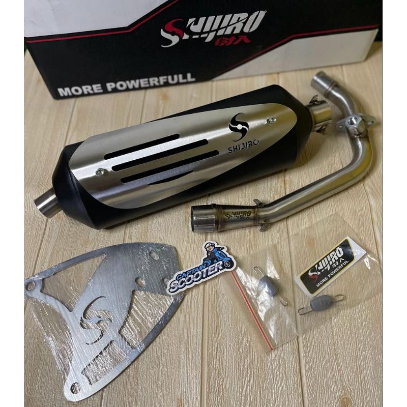 Jual Knalpot Shijiro Std Standar Racing Silver Vespa Sprint Primavera S ...