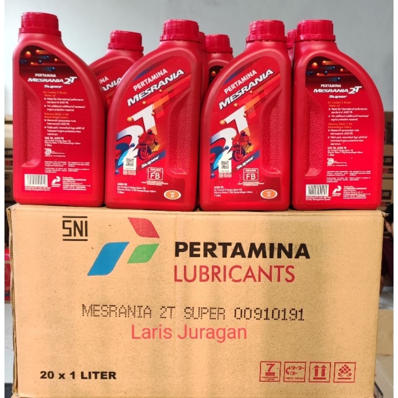 Jual Oli Mesrania Mesran 2T Super 1L (1dus) | Shopee Indonesia