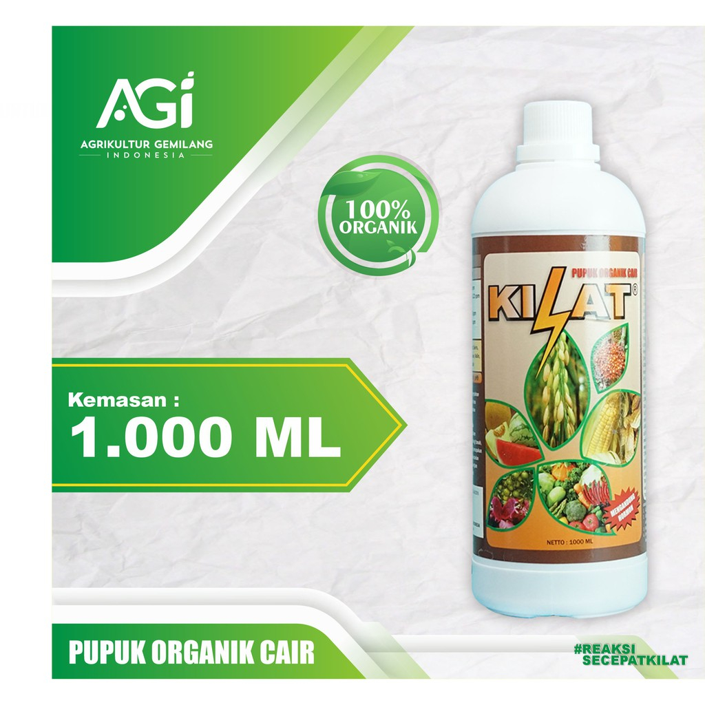 Jual Pupuk Organik Cair - POC - Pupuk KILAT Original isi 1 Liter ...