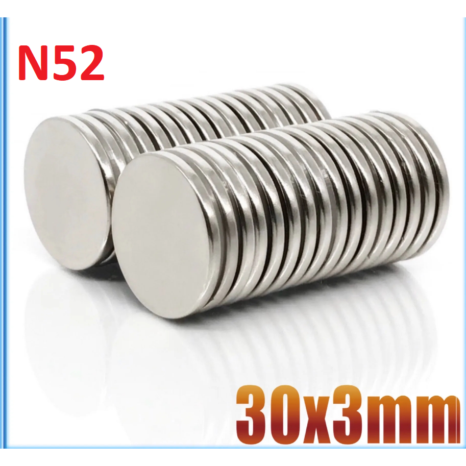 Jual magnet neodymium 30x3mm 30x3 mm 30 x 3 neodimium bulat koin putih ...