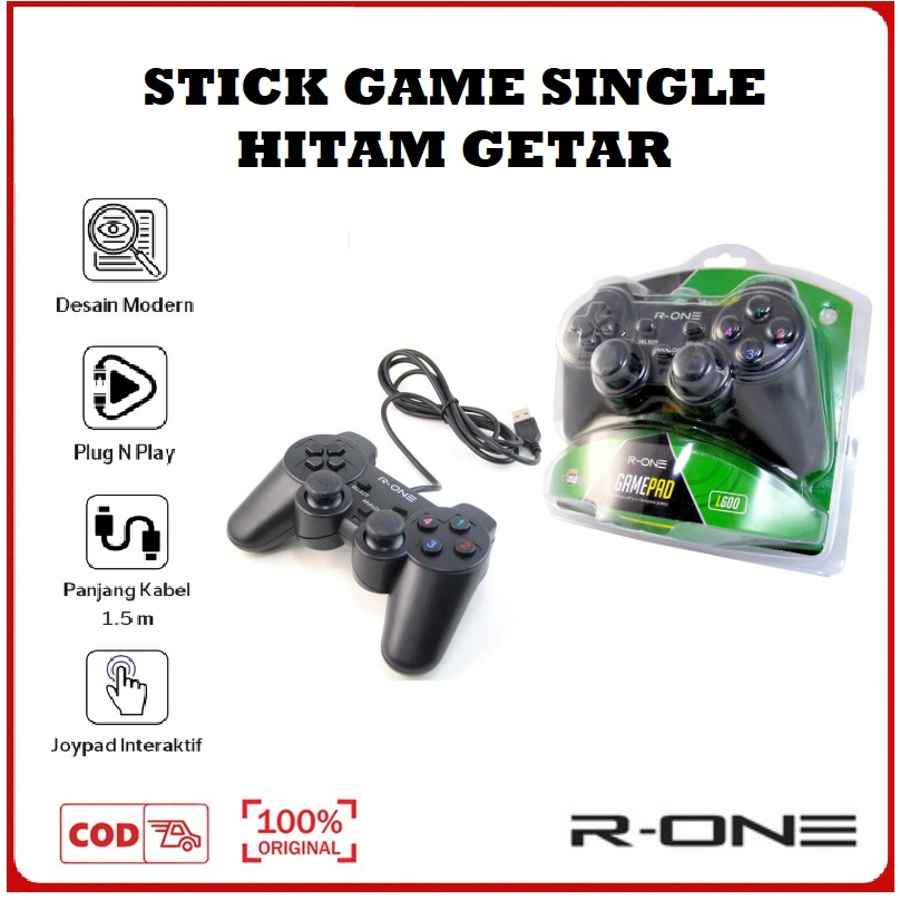 Jual STICK PS USB LAPTOP GAMEPAD PC Gamepad single Hitam- R-ONE ...