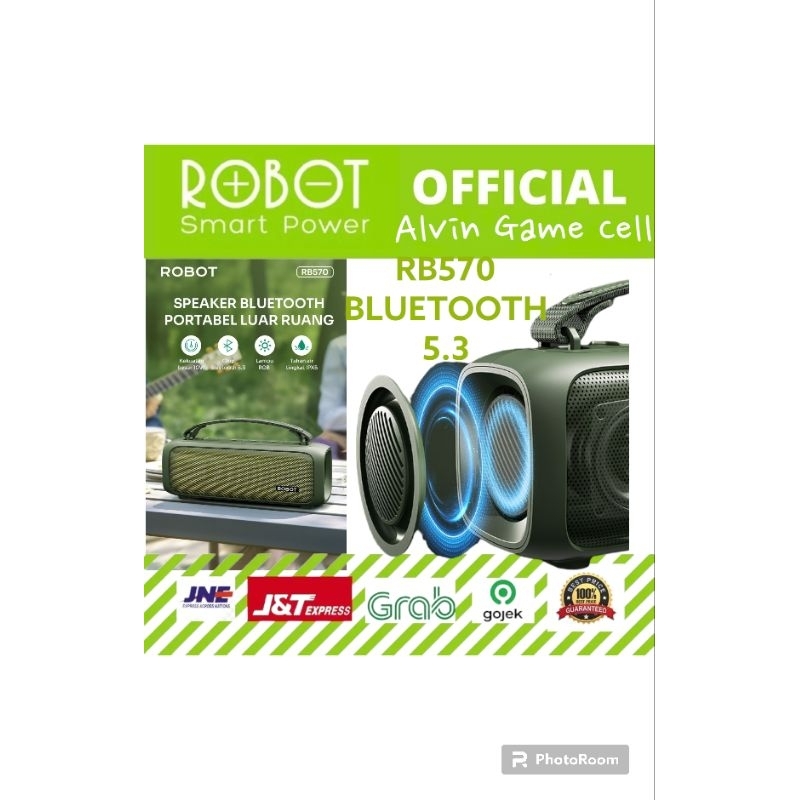 Jual ROBOT RB520 SPEAKER BLUETOOTH PORTABLE AUDIO SUPER BASS PLUS BUBLE ...