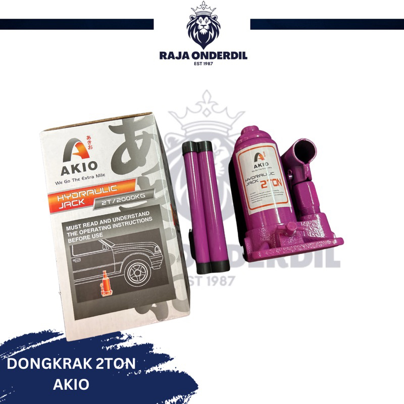 Jual DONGKRAK HIDROLIK HYDRAULIC JACK BOTOL 2 TON UNIVERSAL MERK AKIO ...