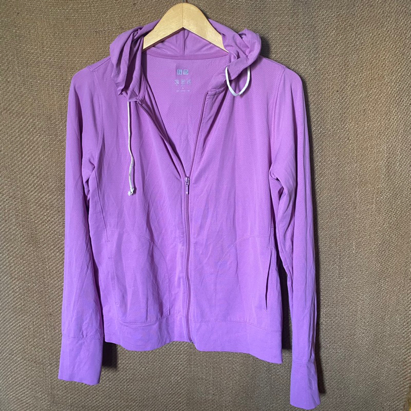 Jual Uniqlo Airism Dark Lilac Jacket Woman | Shopee Indonesia