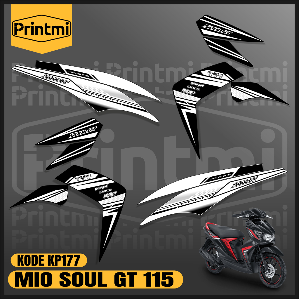Jual Striping Stiker Mio Soul GT 115 2012-2015 Variasi Racing Motor ...