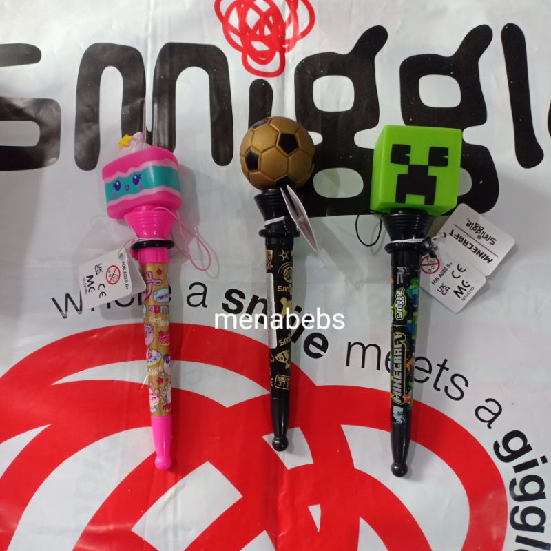 Jual Smiggle Minnie Mouse / Minecraft / Birthday Novelty Pop Pen ori ...
