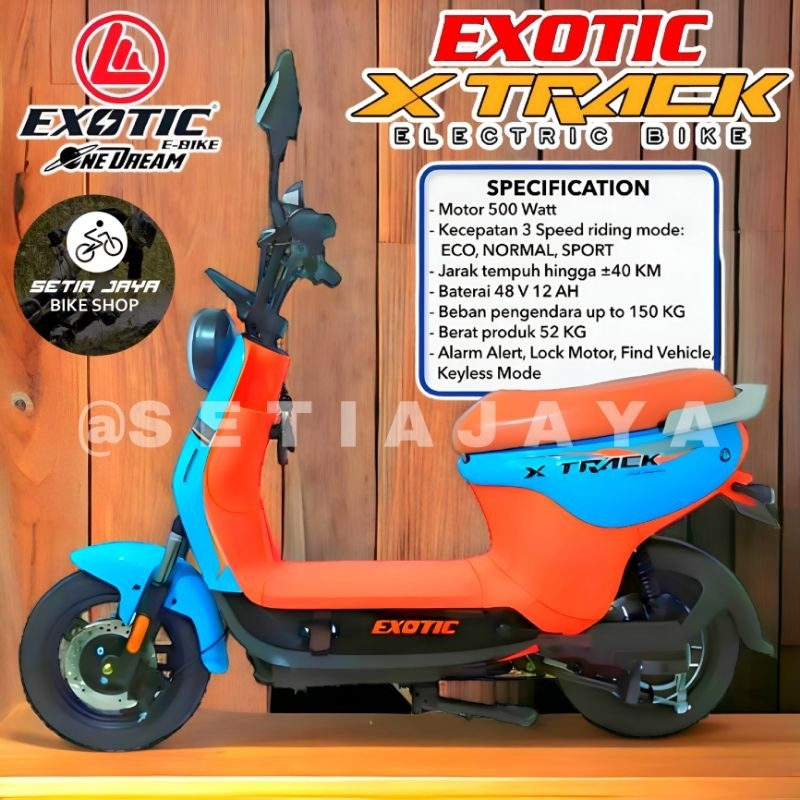 Jual Sepeda Listrik E-Bike EXOTIC X TRACK 48V 12Ah 500 Watt Rem Cakram ...