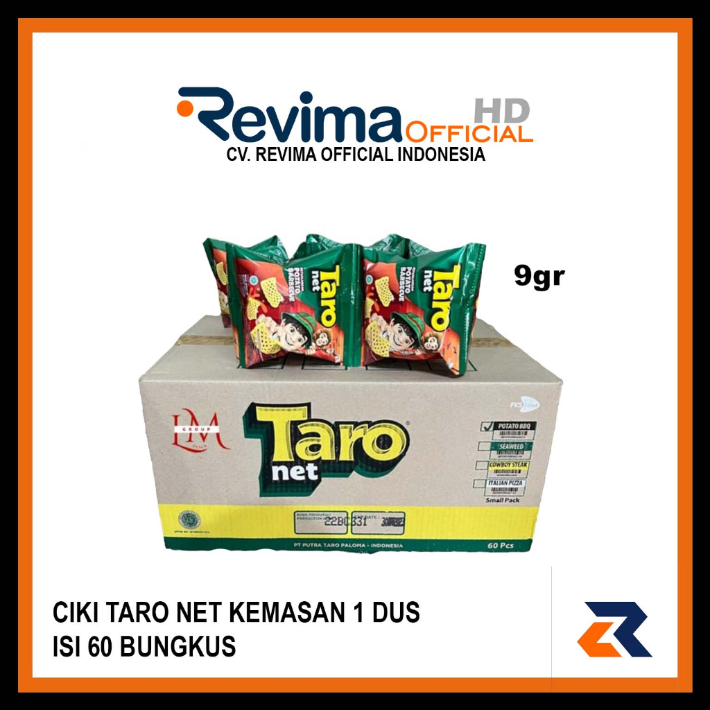 Jual Ciki TARO NET 9gr kemassan 1 Dus isi 60 Bungkus | Shopee Indonesia