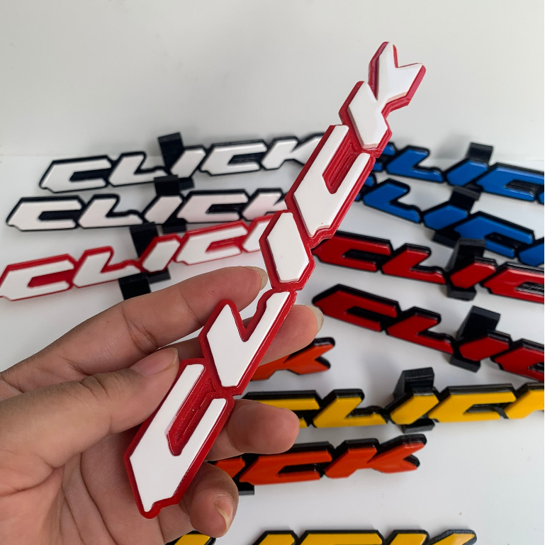 Jual EMBLEM MOTOR HONDA CLICK LOGO VARIO VARIASI 3D TIMBUL BAHAN FIBER ...