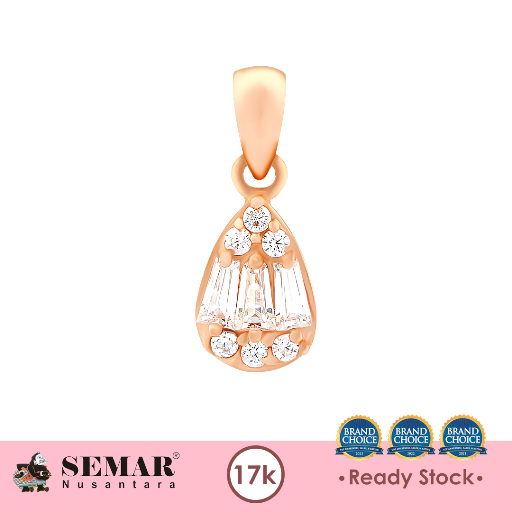 Jual Liontin Emas Whitney Pear Shape Rose Gold 17K Semar Nusantara ...
