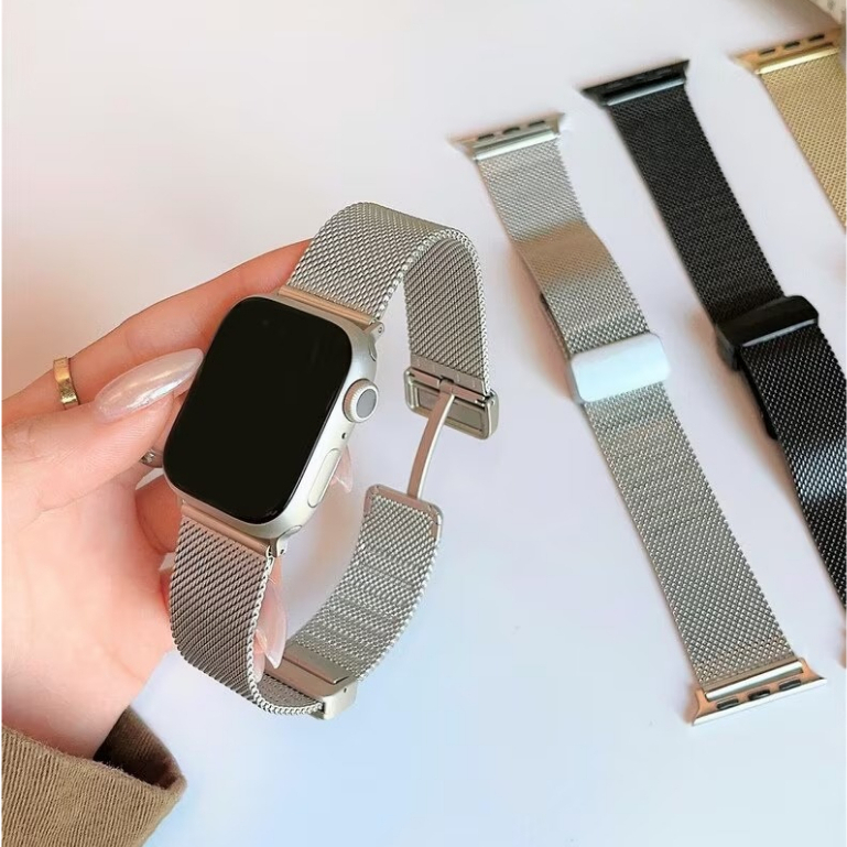 Jual Strap Apple Watch Milanese Loop Buckle Band Magnetic Tali Jam Series 1/2/3/4/5/SE/6/7/8 ...