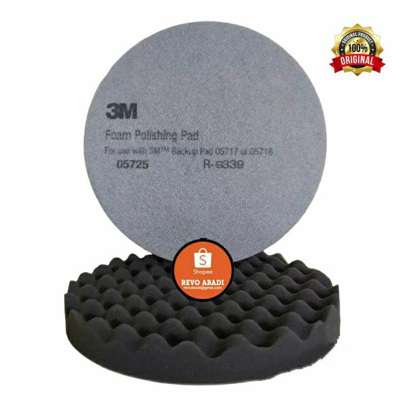 Jual 3M 5725 Foam Polishing pad 8 inch/ Busa Poles Mobil 3M warna Hitam ...
