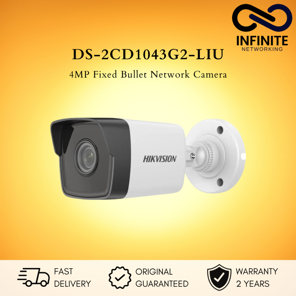 Jual DS-2CD1043G2-LIU - HIKVISION IP CAMERA 4MP DUAL LIGHT BULLET AUDIO | Shopee Indonesia