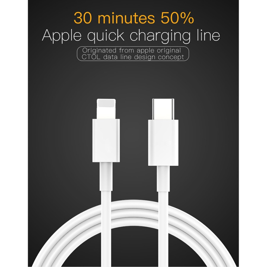 Jual Kabel Usb C To Lightning Cable 1 Meter | Shopee Indonesia