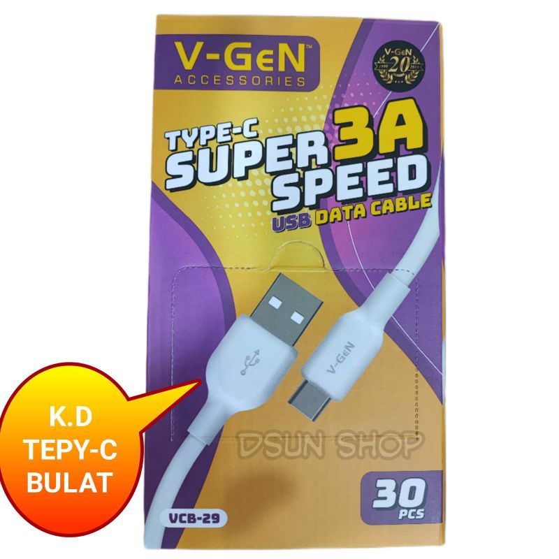 Jual Kabel data V-gen VCB-29 Type C 3A | Shopee Indonesia