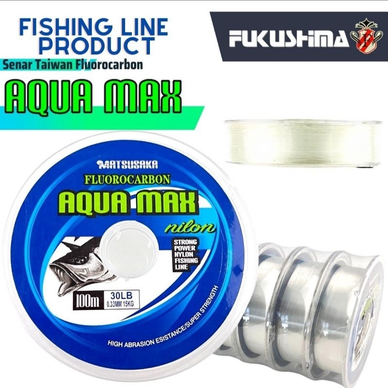 Jual Senar Pancing Fluorocarbon Aqua Max Matsasuka Super Strength 100m ...