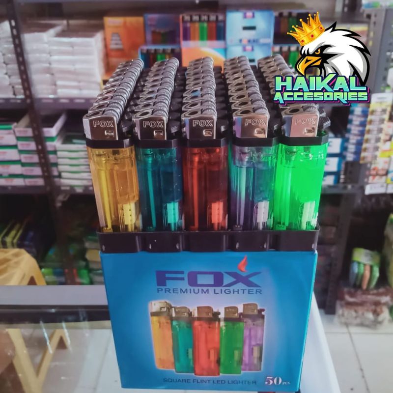 Jual 1 Box Korek Gas Fox Roda Senter Isi (50pcs) | Shopee Indonesia