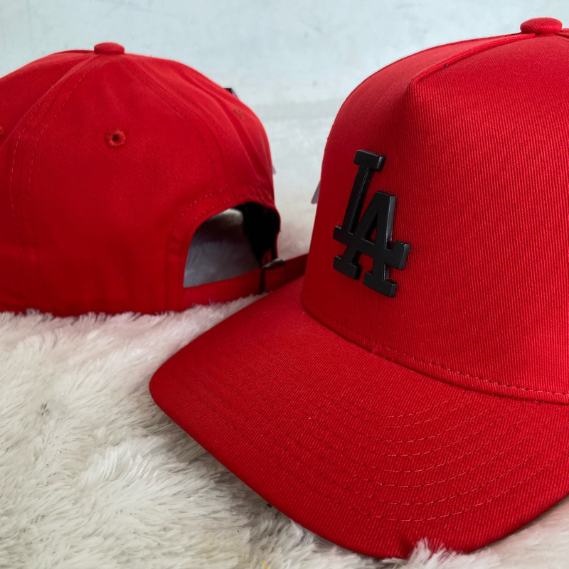 Jual TOPI LA MERAH LOGO BESI HITAM ORIGINAL PREMIUM | Shopee Indonesia