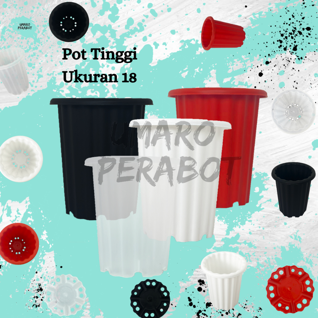 Jual Pot Tinggi Mirip Yogap Ukuran 18 / Pot Swiss / Pot Tanaman / Pot ...