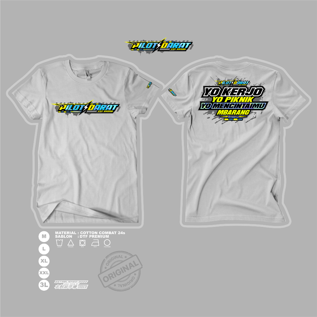 Jual Kaos PILOT DARAT Vol3 (Yo Kerjo Yo Piknik Yo Mencintaimu) / Kaos ... Jual Kaos PILOT DARAT Vol3 (Yo Kerjo Yo Piknik Yo Mencintaimu) / Kaos ...