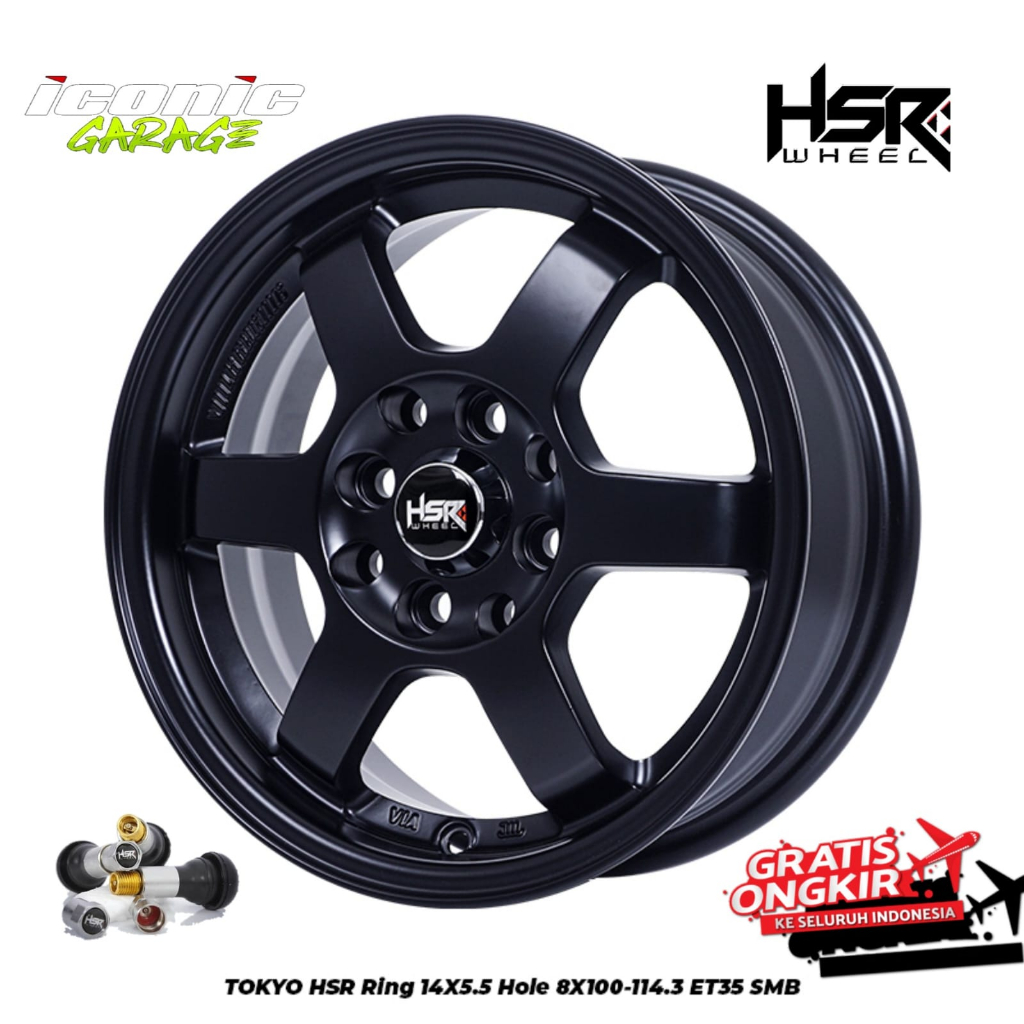 Jual velg racing mobil hsr tokyo ring14 untuk sigra, brio, calya, ayla, xenia, avanza, agya, dll ...
