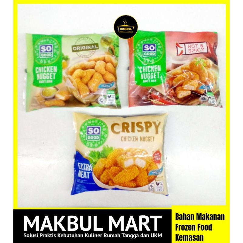 Jual SO GOOD Chicken Nugget Crispy, Original, Hot n Spicy | Shopee ...