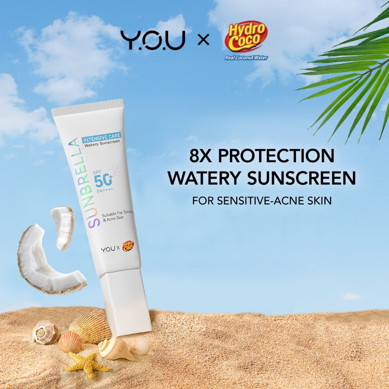 Jual YOU Sunbrella Intensive Care Watery Sunscreen SPF 50+ PA++++ / Y.O ...