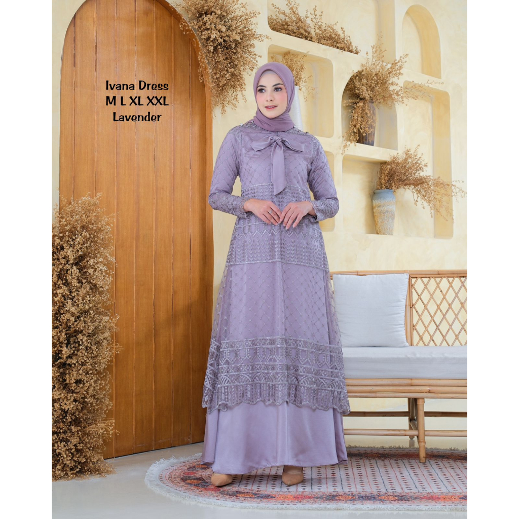 Jual IVANA DRESS | DRESS PESTA | DRESS KONDANGAN | DRESS MODERN | FULL ...