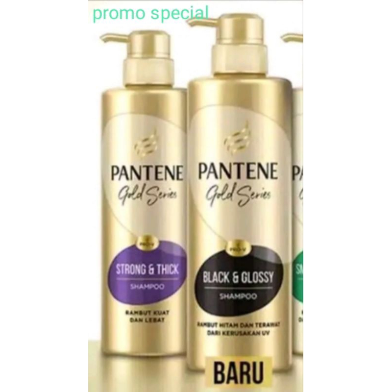 Jual Shampoo Pantene Gold series,Strong&Thick,Black&Glossy 125ML&270ml | Shopee Indonesia