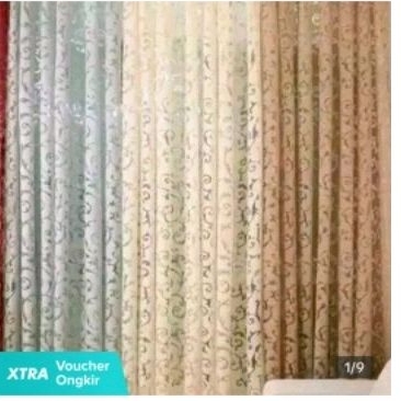 Jual Vitrase Sultan/Vitrase Turkey Tebal Bludru Emboss Motif Timbul ...