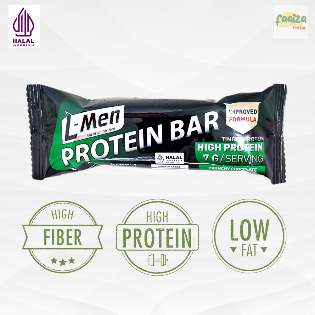 Jual L-Men Protein Bar 22gr Snack Protein Tinggi Crunchy Chocolate L ...