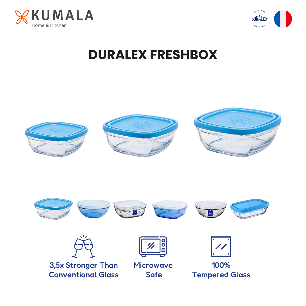 Jual DURALEX FRESHBOX - Wadah Penyimpan Makanan Kaca - Glass Food ...
