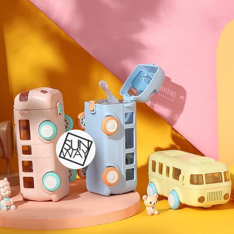 Jual [ORIGINAL] Botol Minum Anak Mobil Bus 500ML Botol Tritan Anti ...