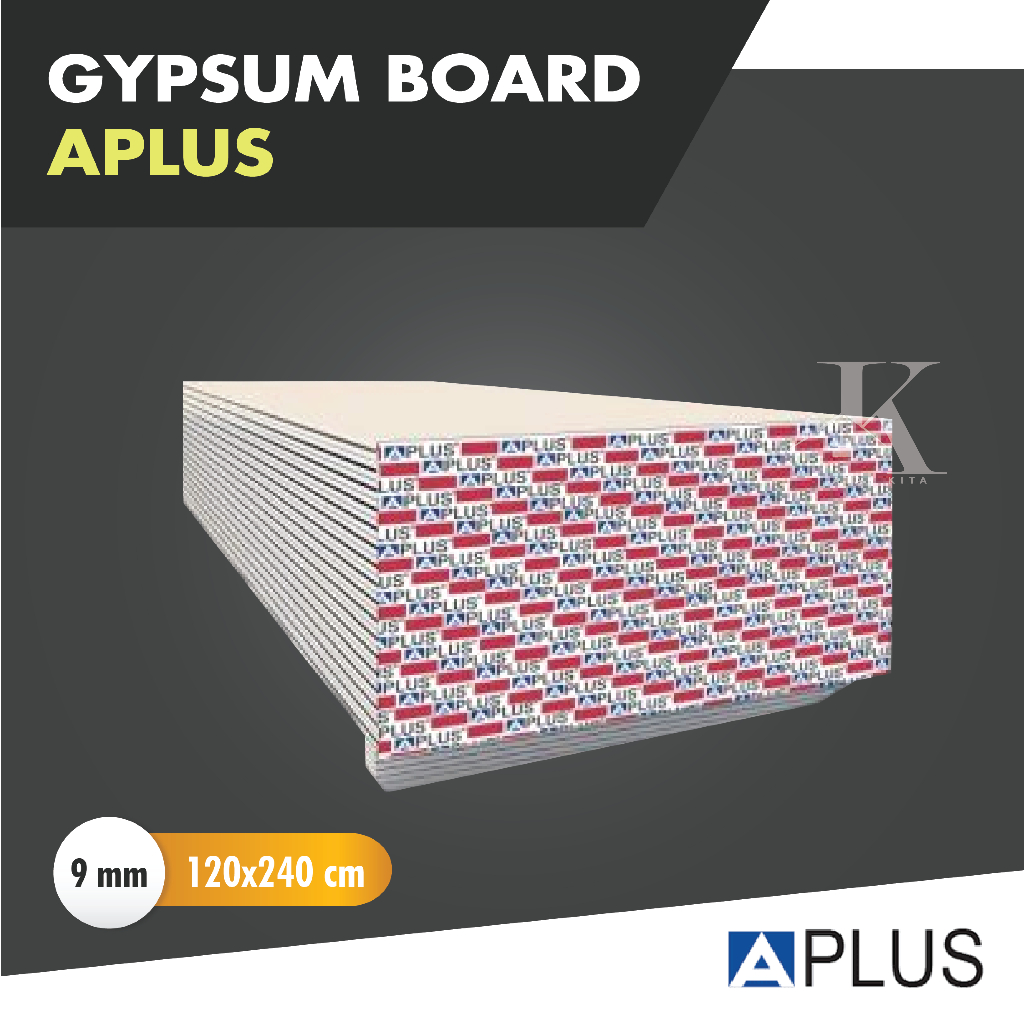 Jual Gypsum Aplus 9mm / Gipsum A Plus 120 x 240 cm / Papan Aplus Board ...