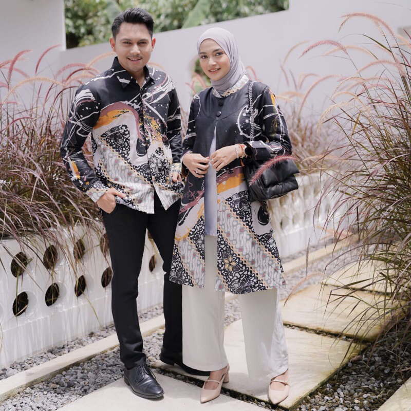 Jual Batik Couple Baju Batik Modern Set Pakaian Tradisional Tunik Dan ...