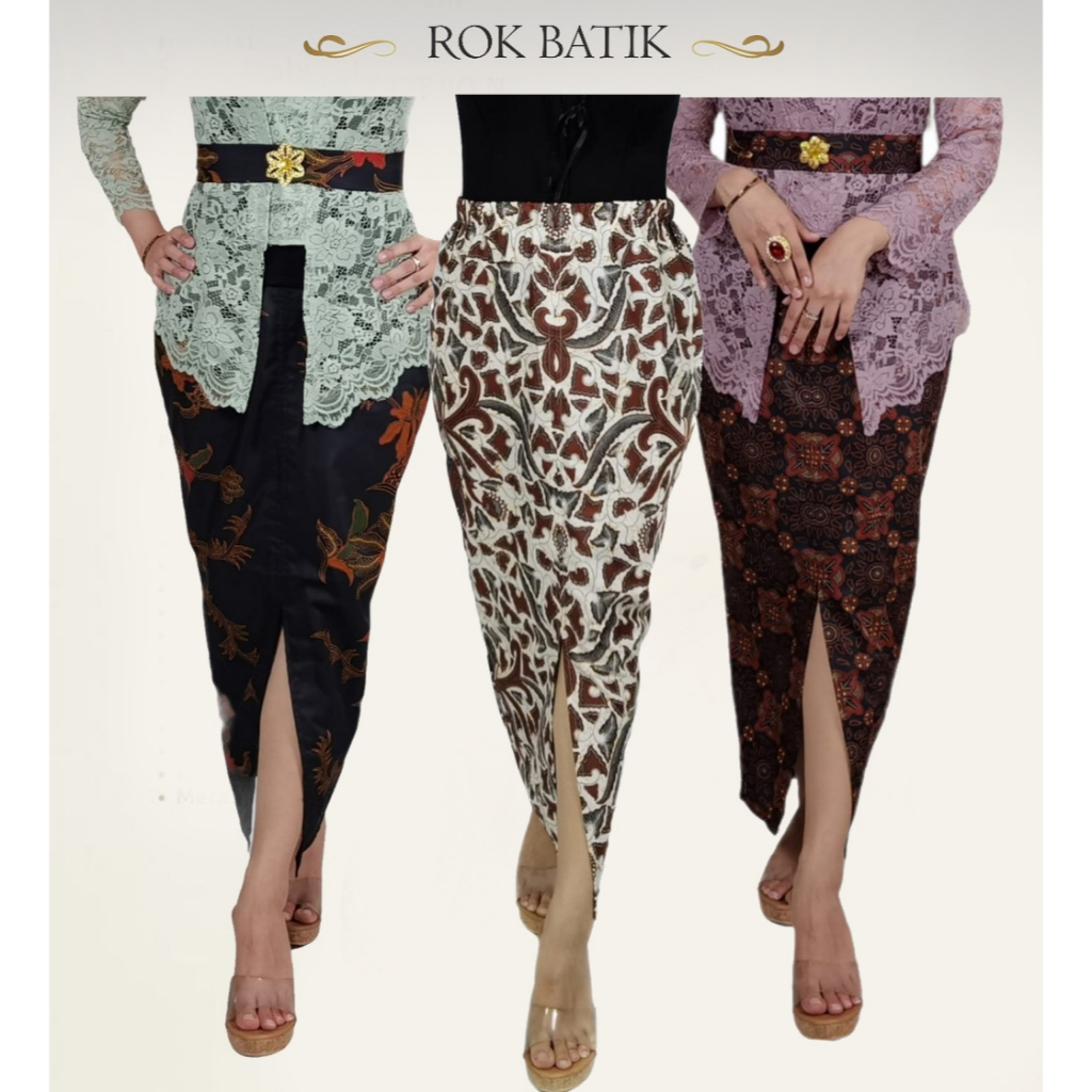 Jual Rok Batik Modern Bawahan Kebaya Span Panjang Belah Depan atau ...