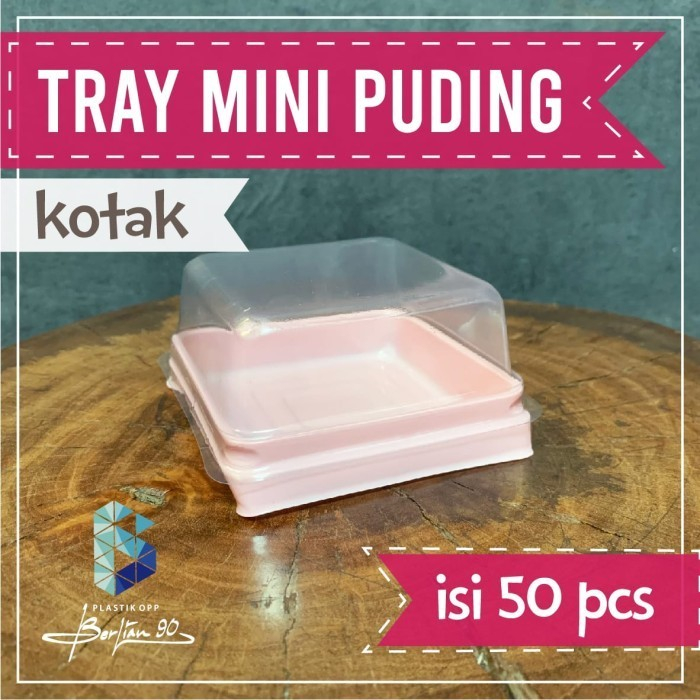 Jual Mika Muffin mini kue brownies kotak plastik isi 50 pcs / Mika Kotak Pancake / Mika Puding ...