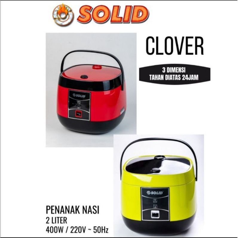 Jual CH Rice Cooker 2 Liter / RICE COOKER SOLID CLOVER 2 LITER | Shopee ...