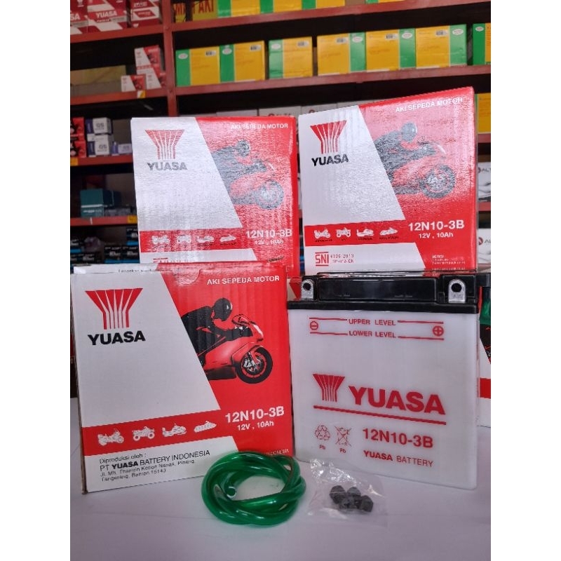Jual TOP BRAND YUASA 12N10-3B – 10 AMPER AKI MOTOR THUNDER 250(2000), VIAR (RODA TIGA), VESPA ...