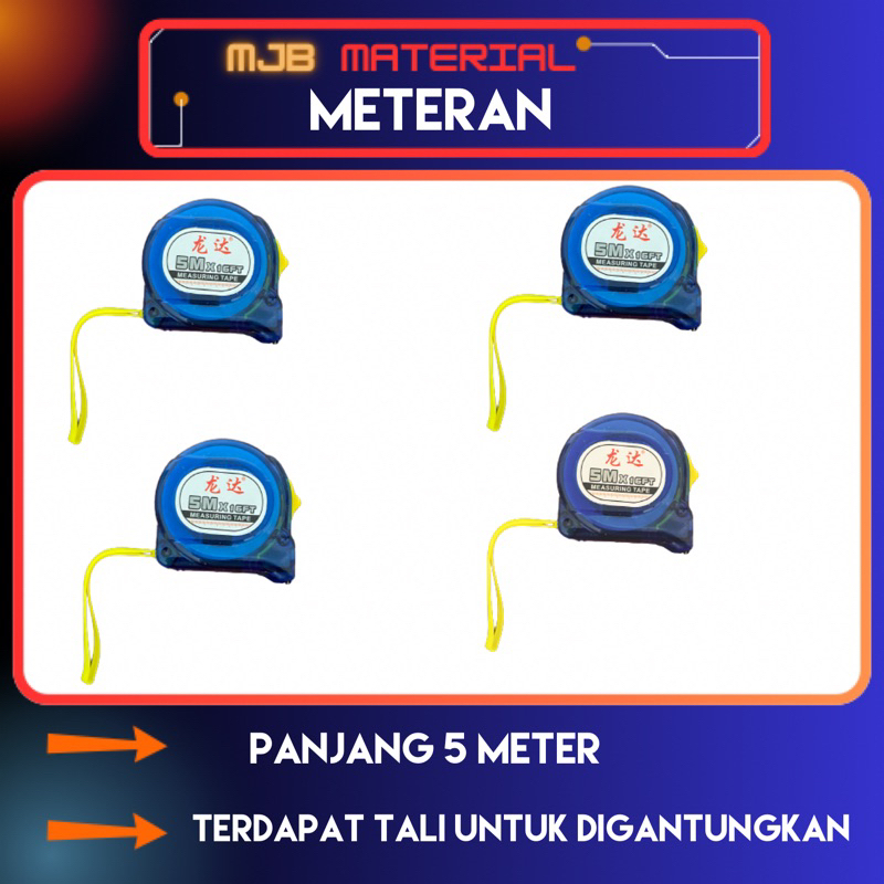 Jual Meteran 5m / measuring tape/ Meteran roll | Shopee Indonesia