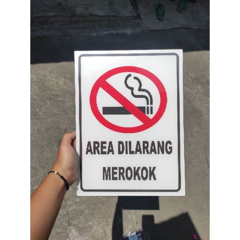 Jual Akrilik / Stiker Area Dilarang Merokok / Bebas Asap Rokok | Shopee ...