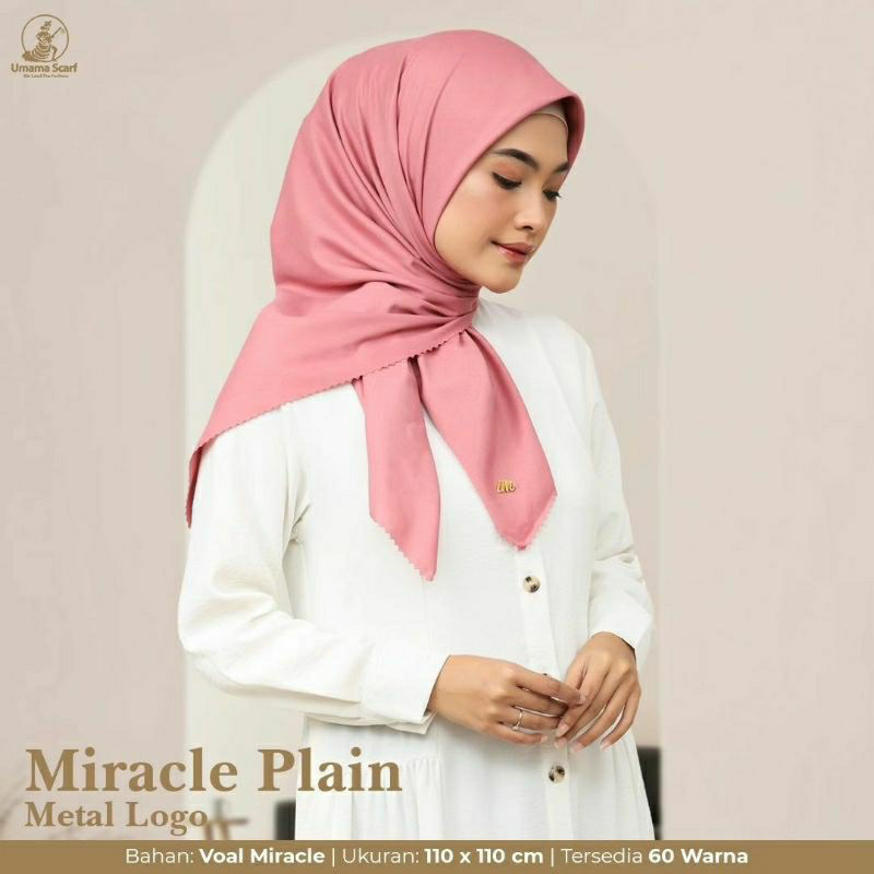 Jual SEGIEMPAT | MIRICLE PLAIN METAL LOGO | UMAMA Scarft | Shopee Indonesia