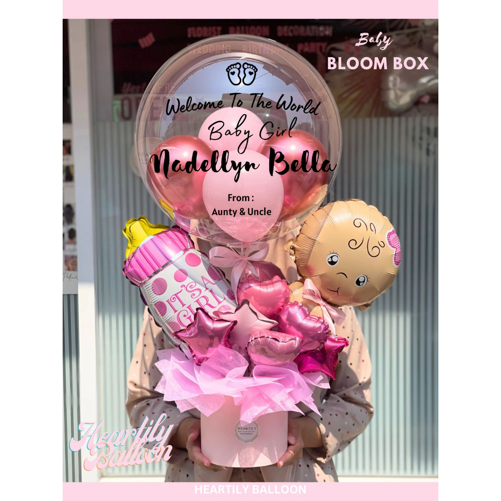 Jual [ READY SIAP KIRIM ] BALON BABY BLOOM BOX BUKET BALON BAYI LAHIRAN ...