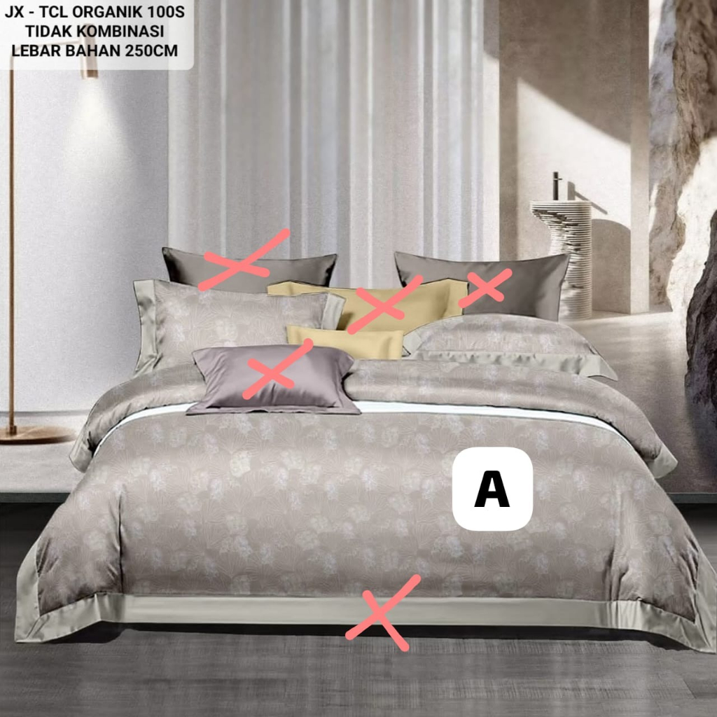 Jual Teo&Kim Bedding Sprei PO Sutra Organik Tcl 100s Gingko Brown ...
