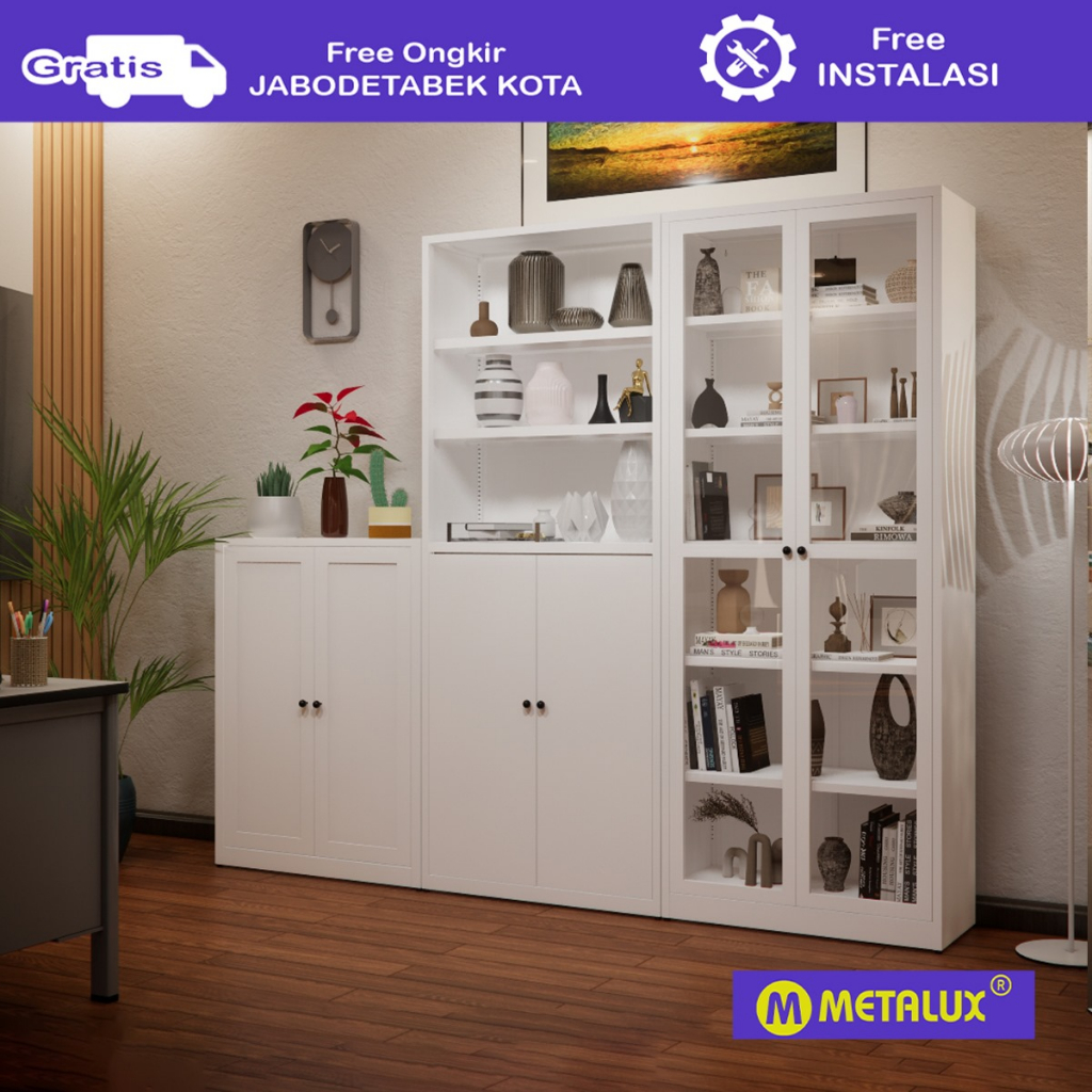 Jual METALUX YABU - Lemari Pajangan Besi Set | Steel Rack Display Set ...