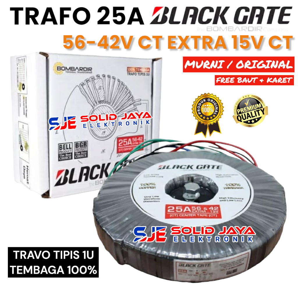 Jual TRAVO TRAFO BLACKGATE 25A 56V 42V CT EXTRA 15V CT TIPIS 1U BOMBARDIR DONUT BULAT TOROIDAL ...